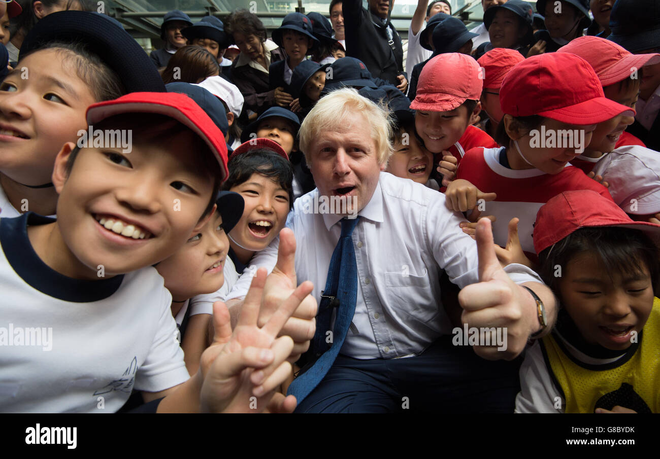 Boris Johnson visit to Japan - Day Four Stock Photo - Alamy
