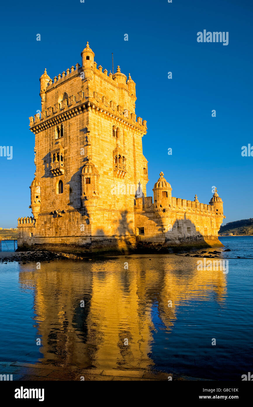Belem tower at dusk hi-res stock photography and images - Alamy
