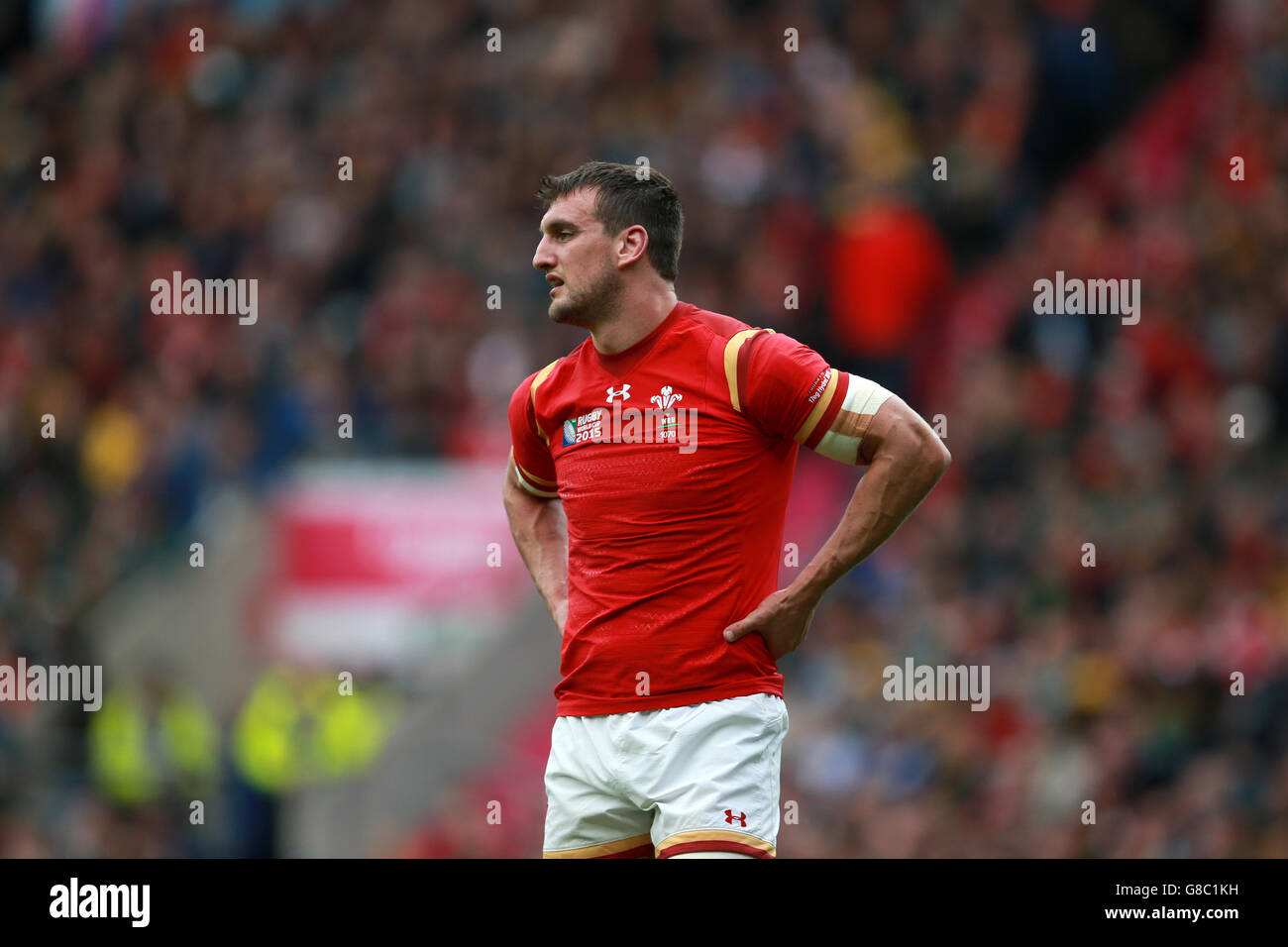 Wales captain Sam Warburton during the Rugby World Cup game at ...