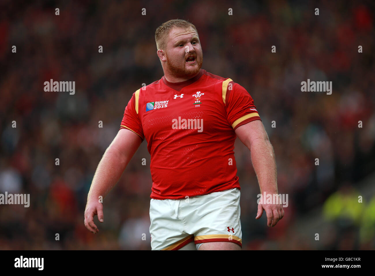 Wales' Samson Lee during the Rugby World Cup game at Twickenham Stadium ...