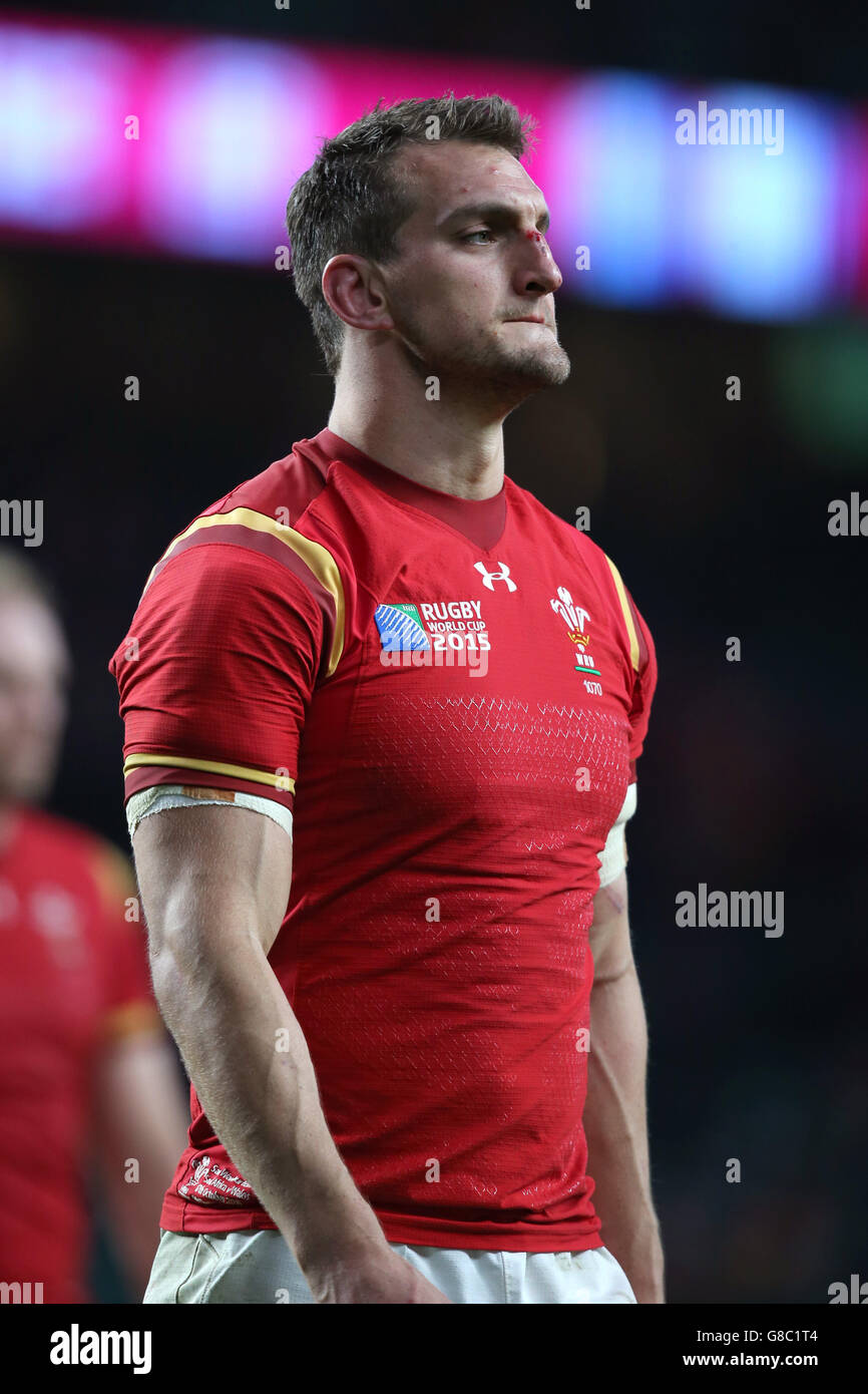 Wales captain Sam Warburton looks dejected at the end of the Rugby ...