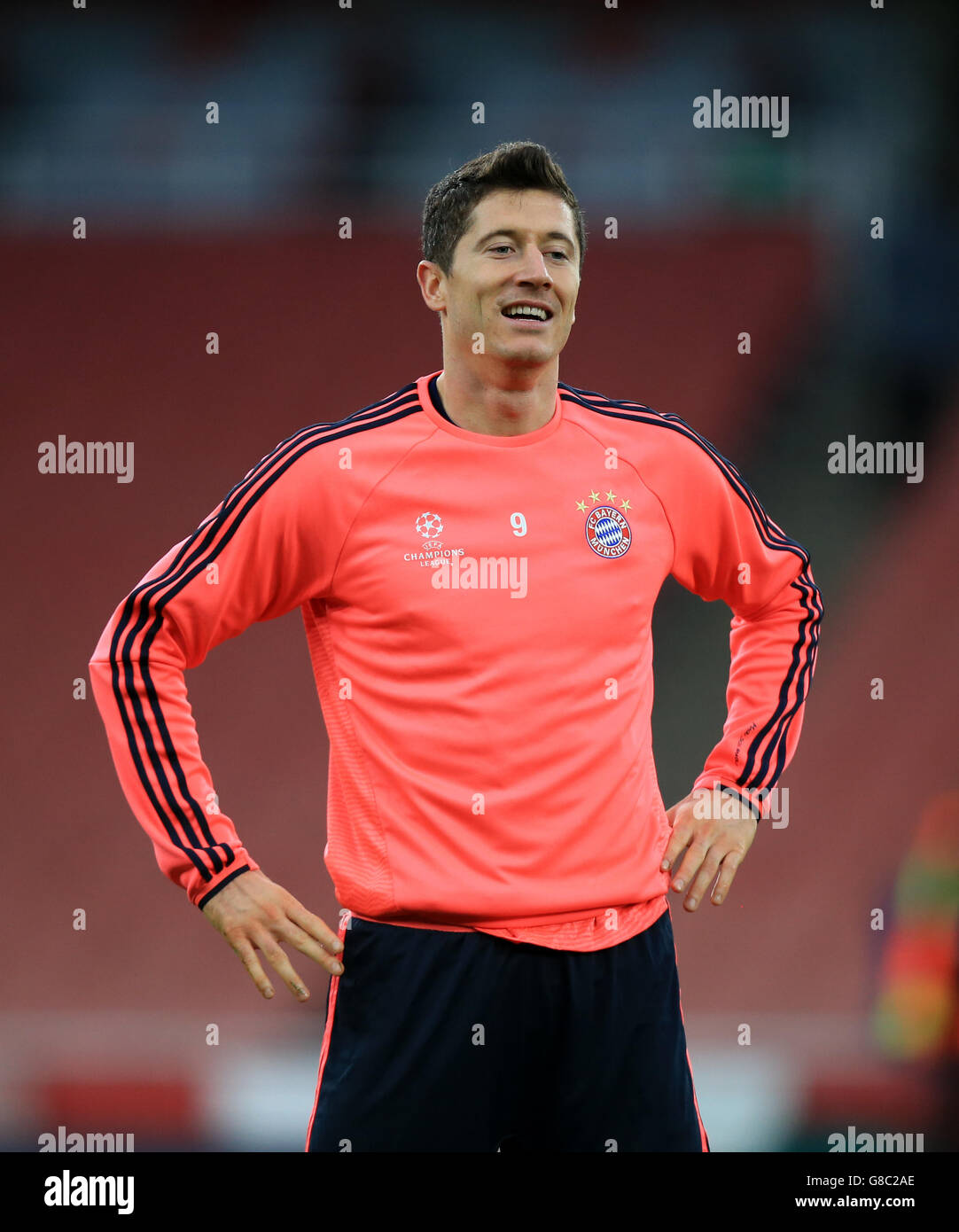 Bayern Munich's Robert Lewandowski during the training session at the ...