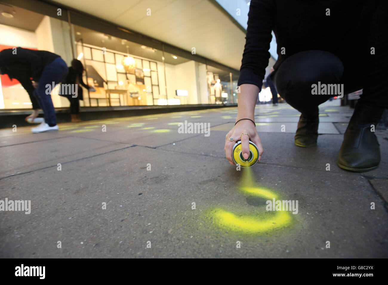 Representatives from The Chewing Gum Action Group (CGAG), highlight ...