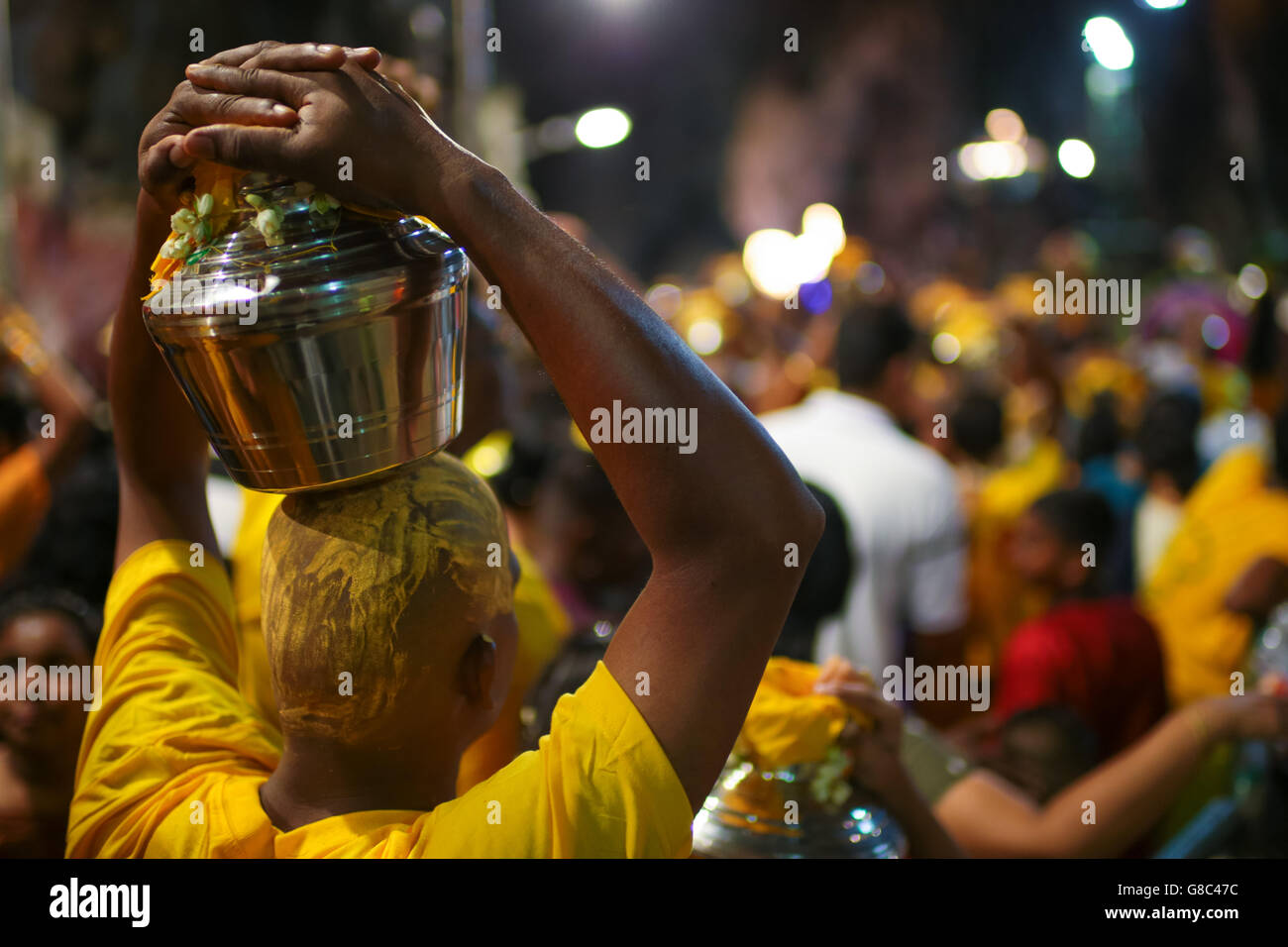 Hindu devotee carrying milk pot hi-res stock photography and images - Alamy