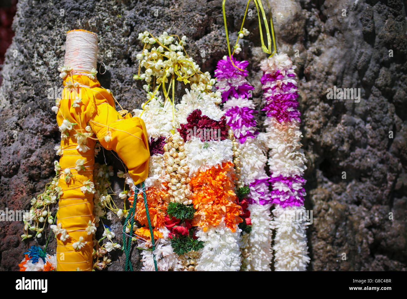 Flower garlands common decoration kavadi hi-res stock photography and ...