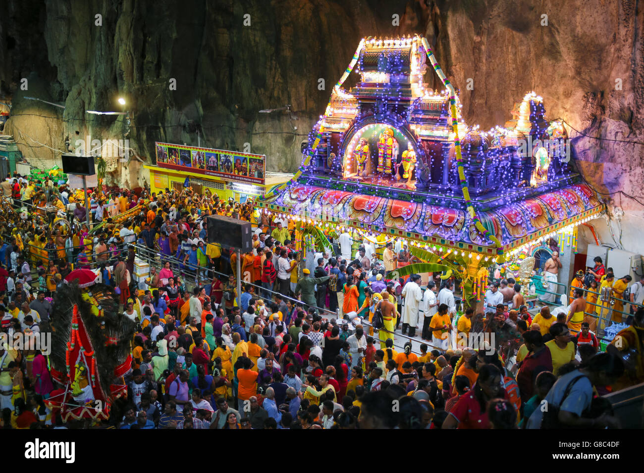 Batu Cave temple full of devotees during Thaipusam festival at Kuala ...