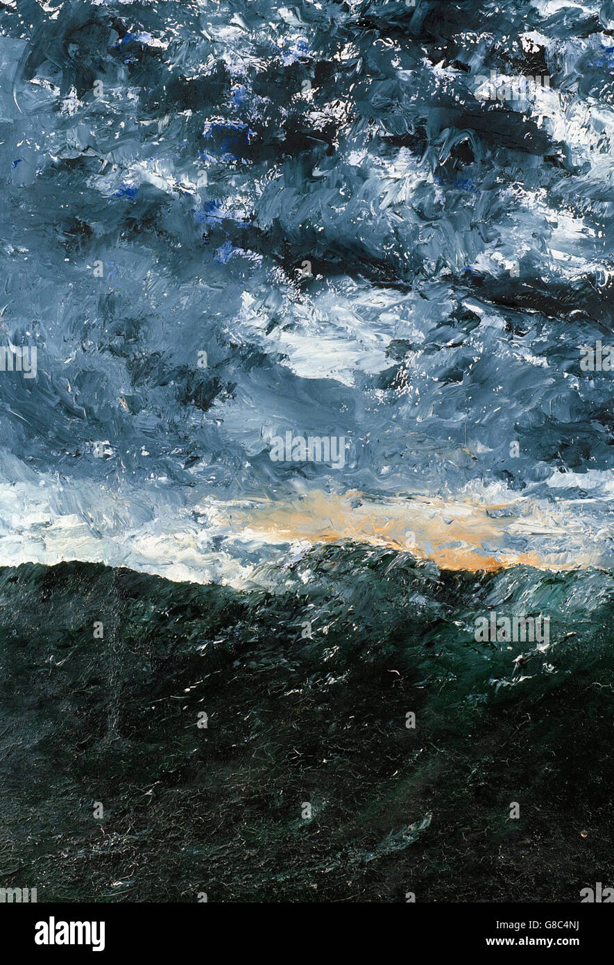 August Strindberg - Landscape, seascape- Vågen VIII (Wave VIII Stock ...