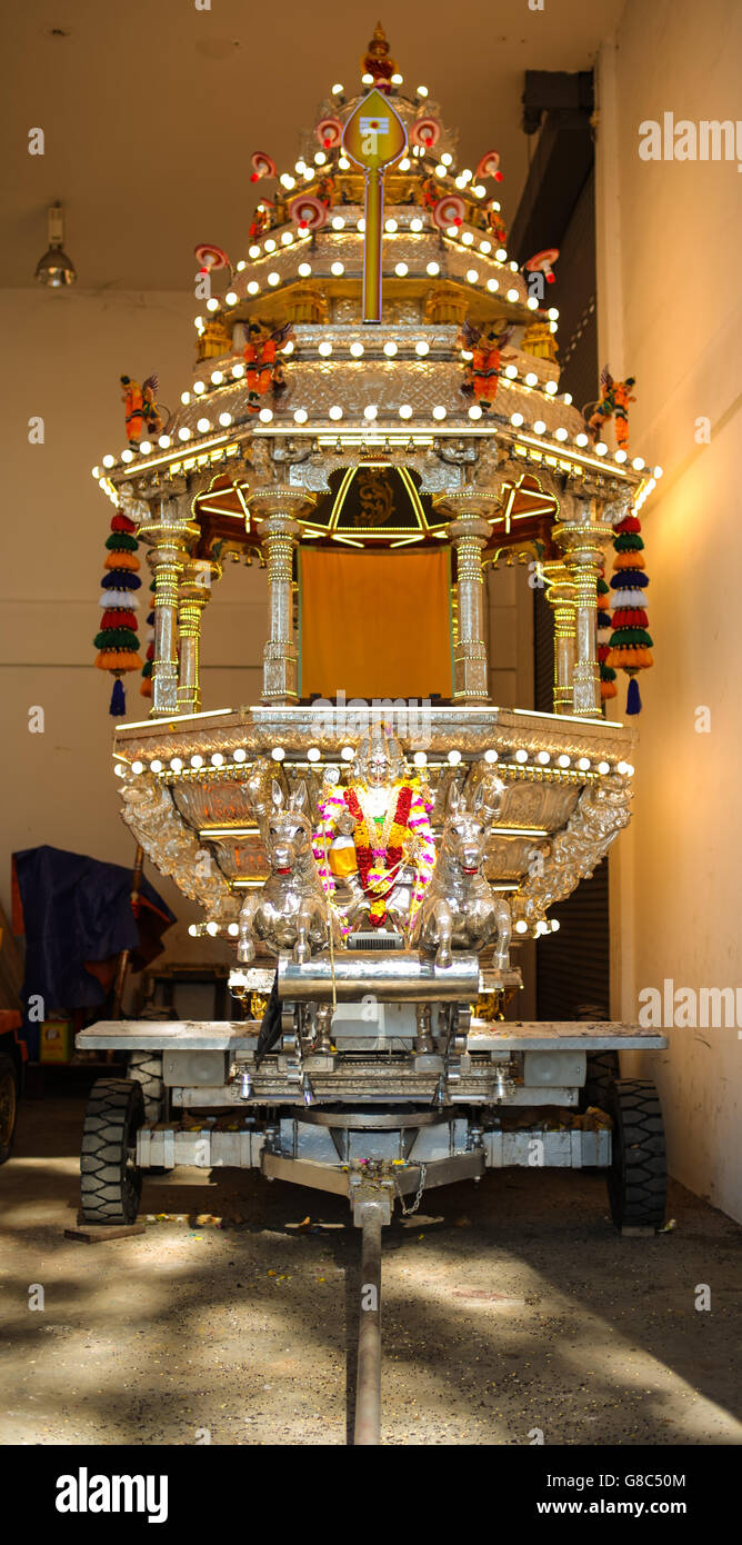 Cart pull by cow for carrying hindu deity statue Stock Photo - Alamy