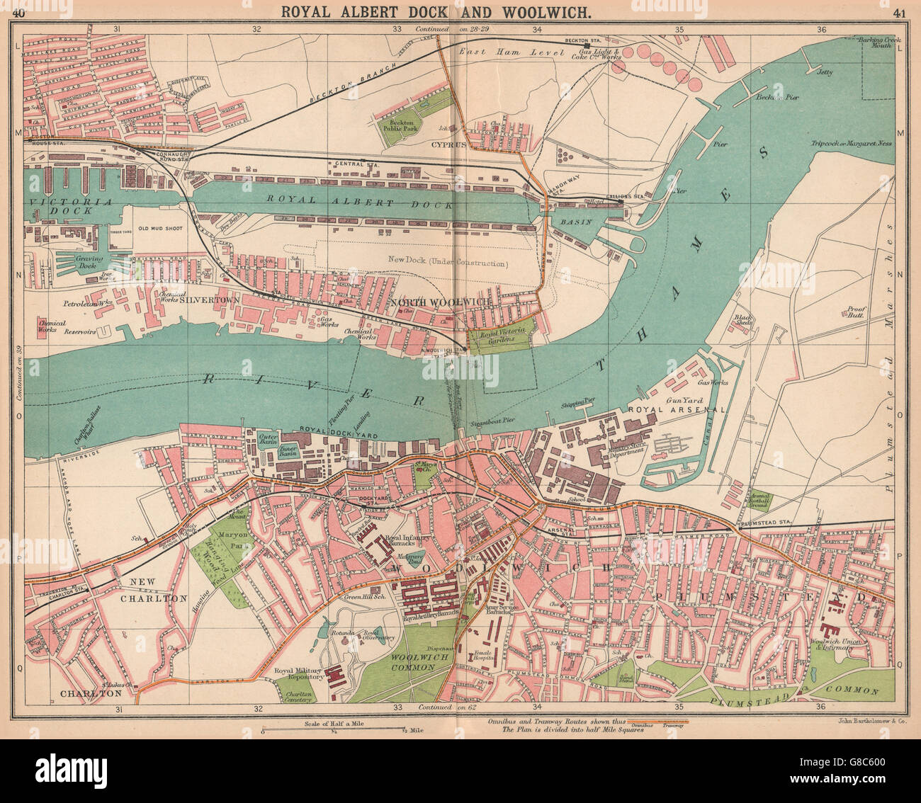 LONDON E: Royal Albert Dock Woolwich Plumstead Charlton Beckton, 1913 ...