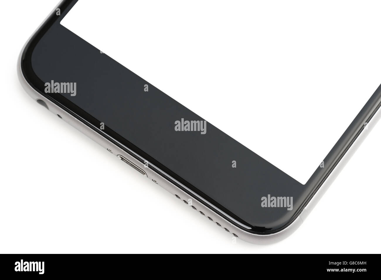 Smartphone close-up is on a white background, isolated Stock Photo - Alamy