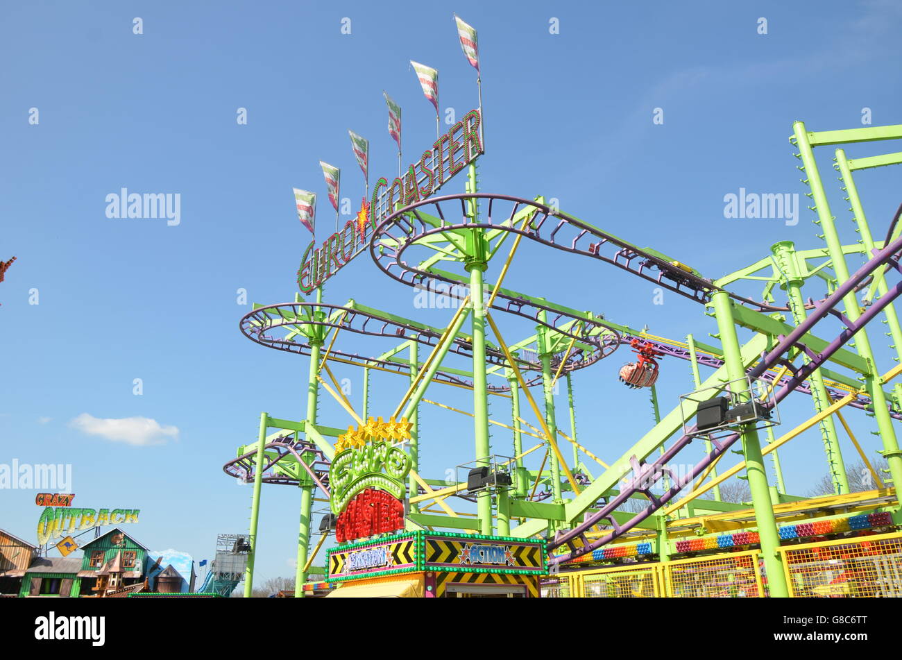 Roller coaster track curve hi-res stock photography and images - Alamy