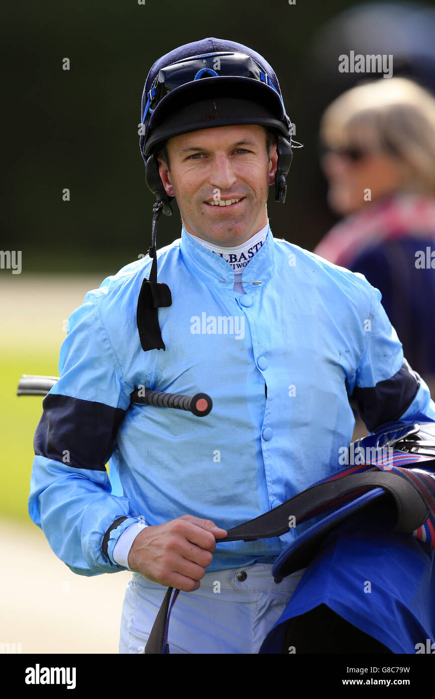 Jockey Pat Dobbs after his ride on Torch in the Trustatrader.com ...