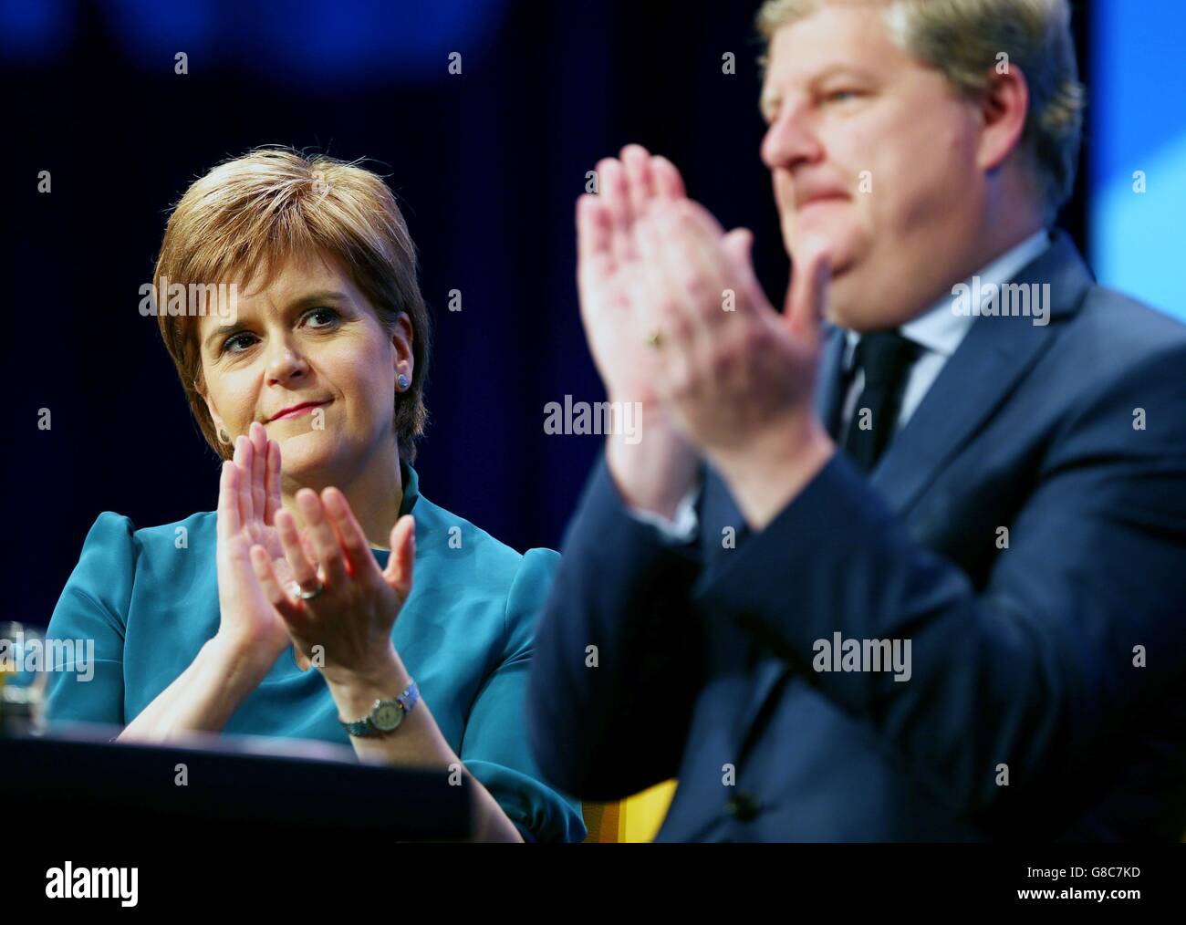 SNP Westminster leader Angus Robertson and SNP leader Nicola Sturgeon ...