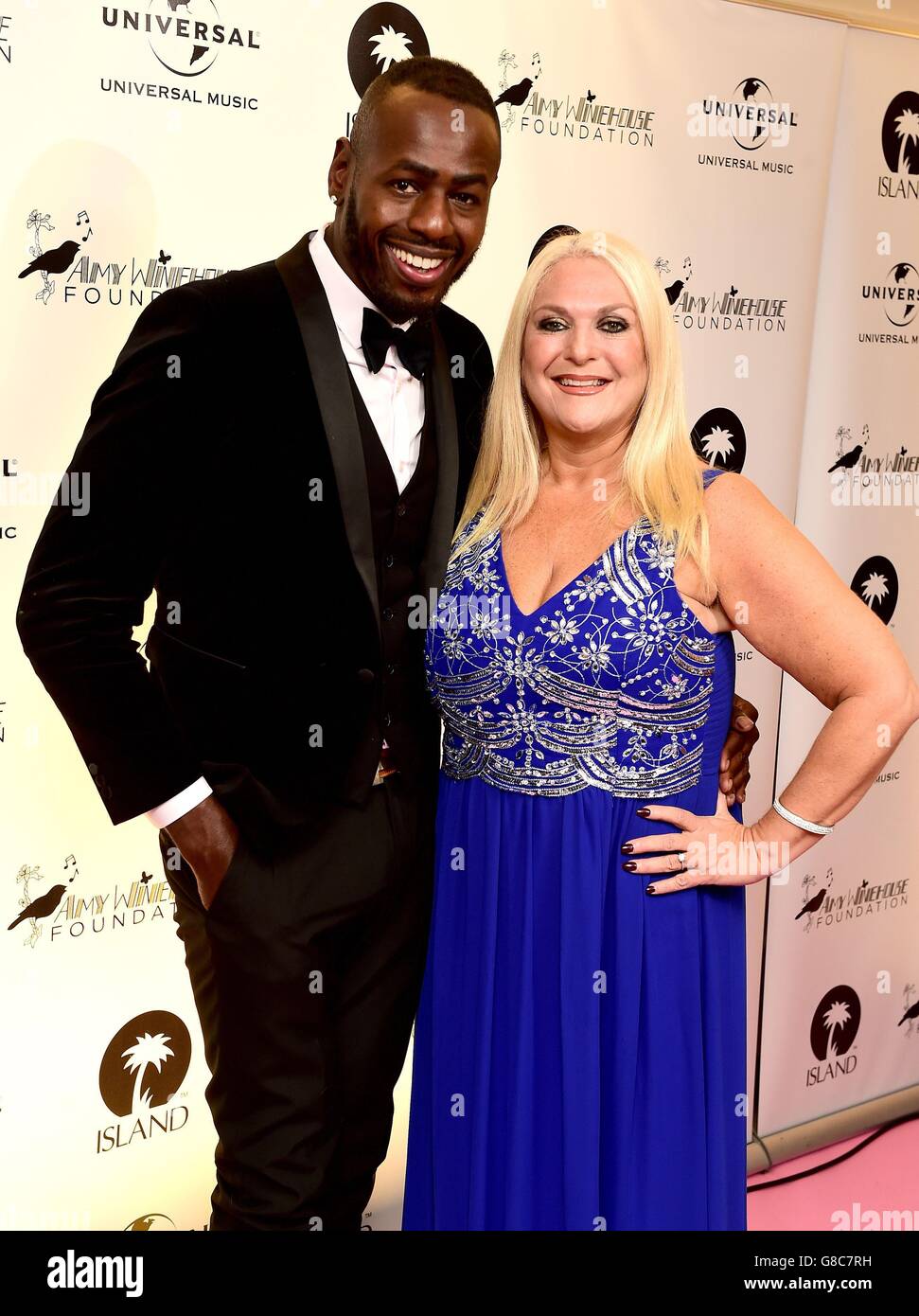 Ben Ofoedu (left) and Vanessa Feltz attending the Amy Winehouse ...