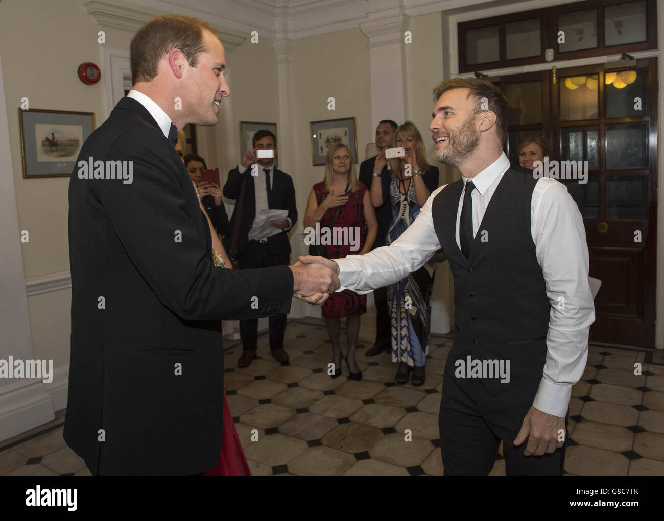 The Duke of Cambridge, Royal Patron of Child Bereavement UK, is greeted ...