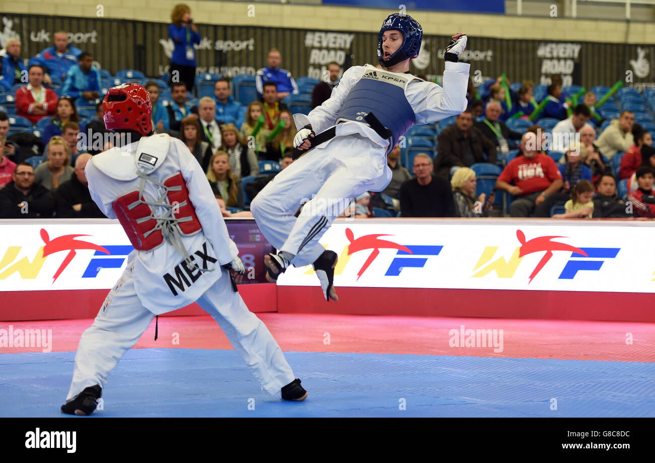 Great Britain's Martin Stamper (right) in action against Mexico's Abel ...