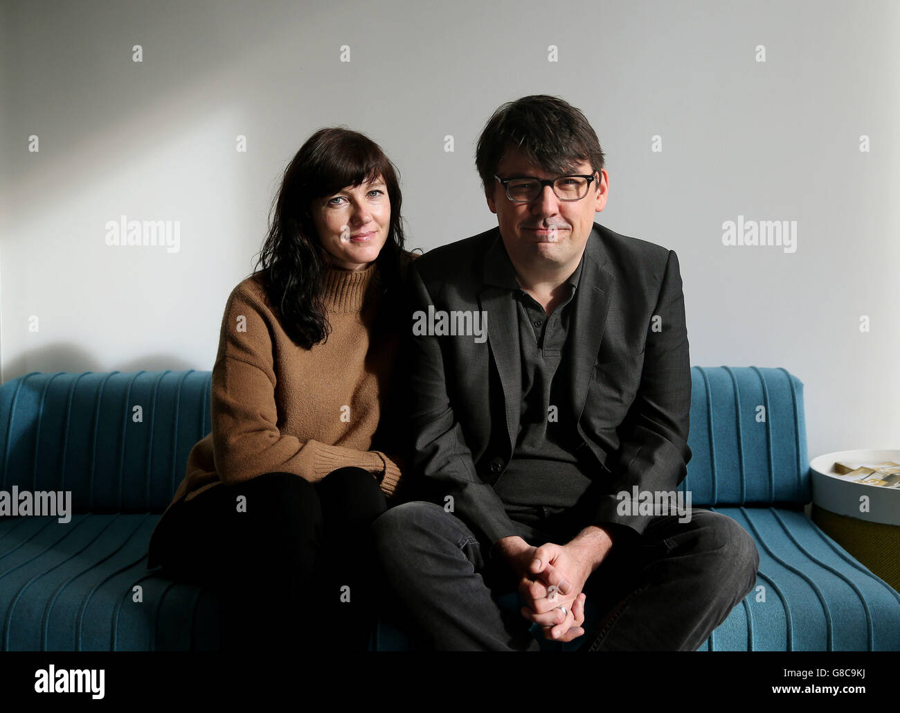 Graham Linehan, writer of the Father Ted comedy series, alongside his ...