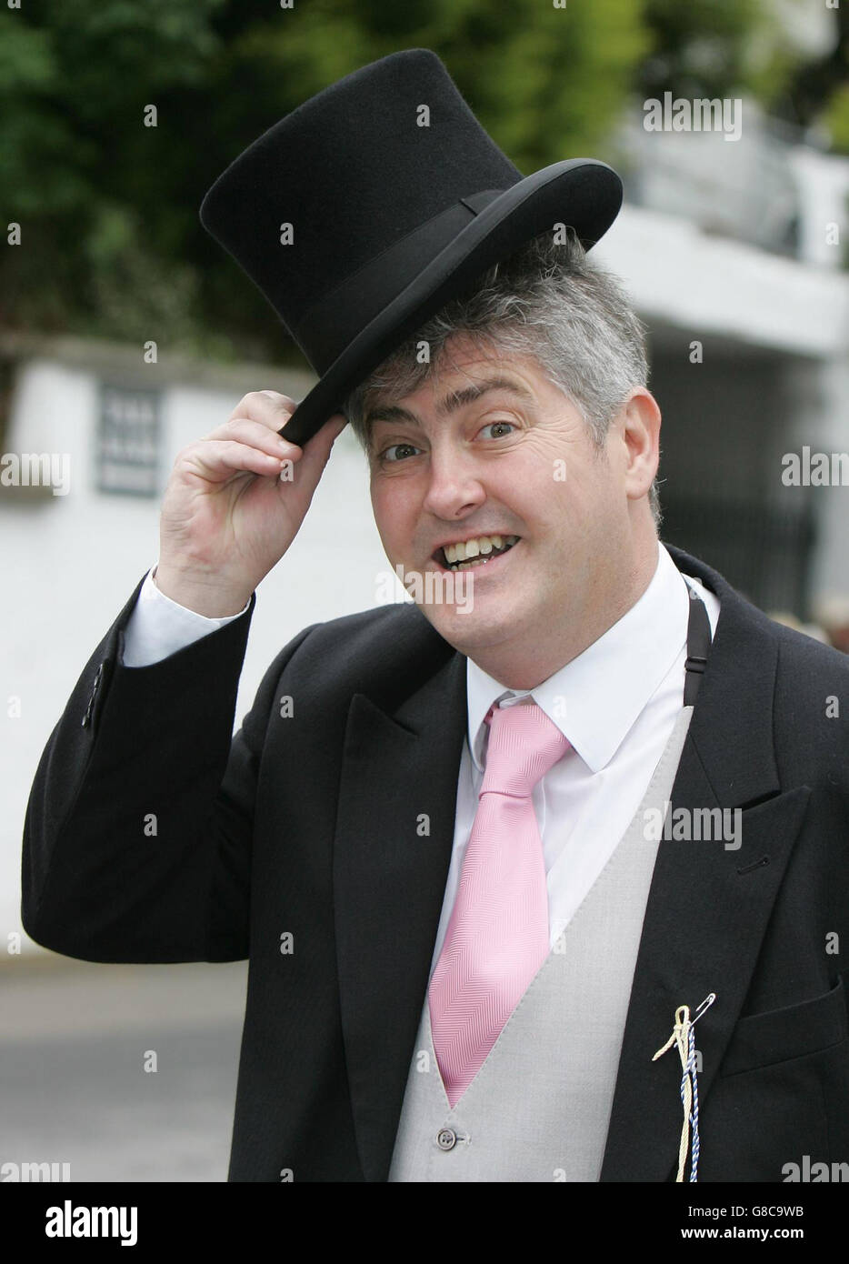 TV Presenter Nick Hancock as he arrives on the first day Stock Photo ...