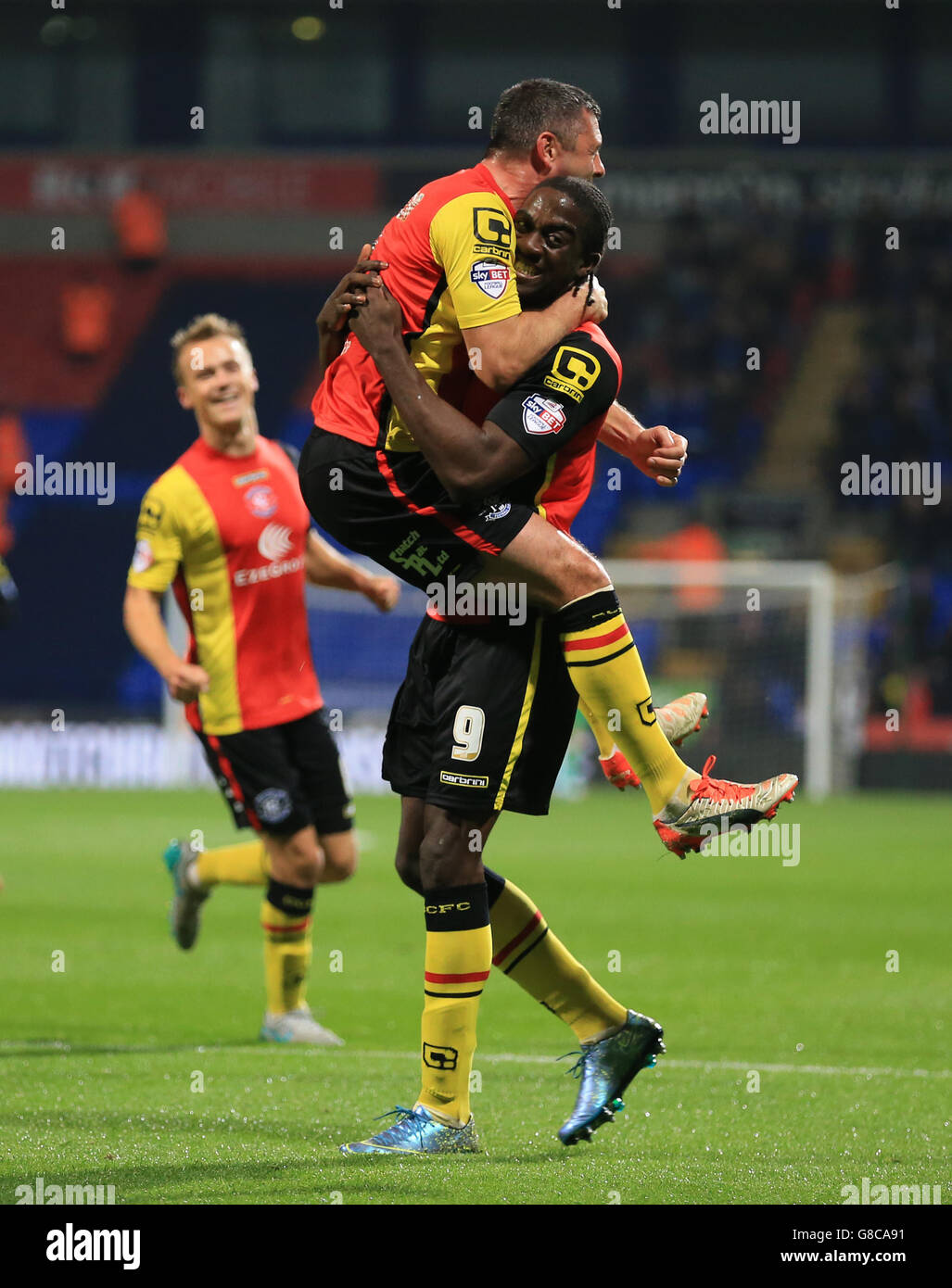 Birmingham City's Paul Robinson (left) celebrates scoring his side's ...