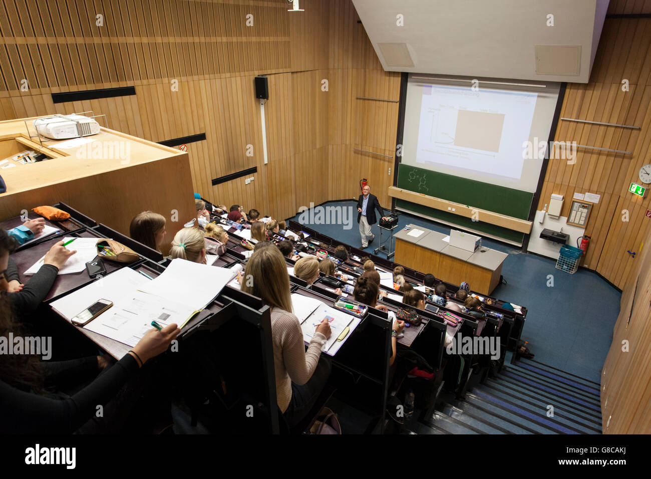 Lecture in the auditorium Stock Photo - Alamy