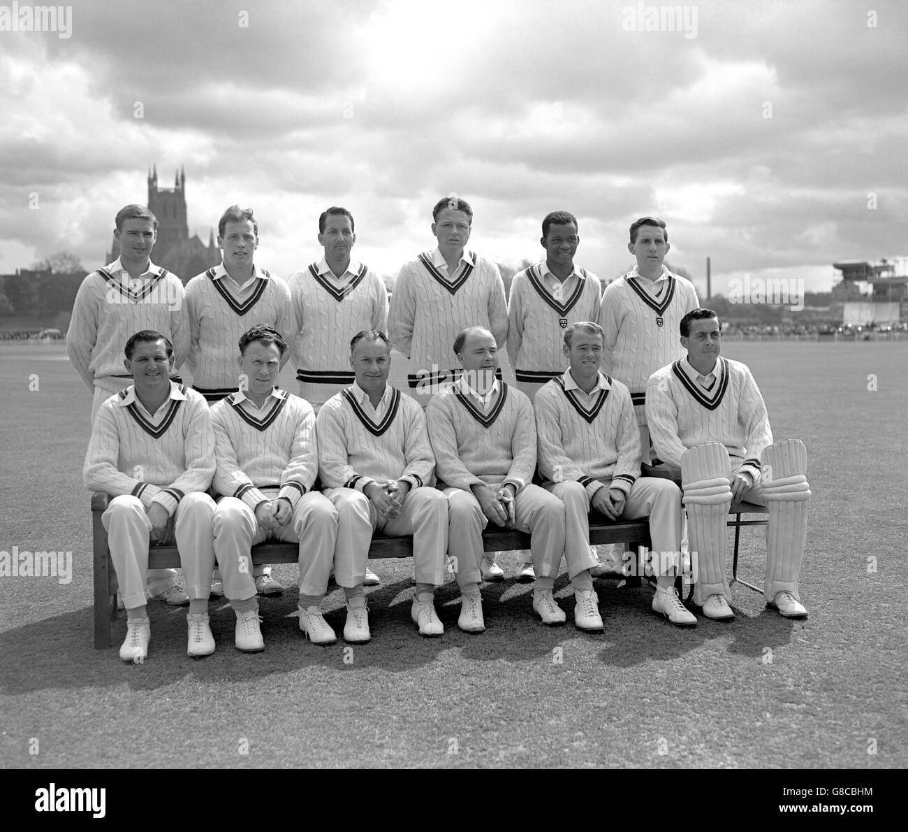Worcestershire team group: (back row, l-r) Alan Ormrod, Norman Gifford ...