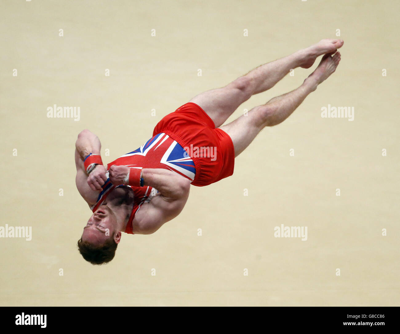 Great Britain's Daniel Purvis competes on the Floor Exercise during day ...