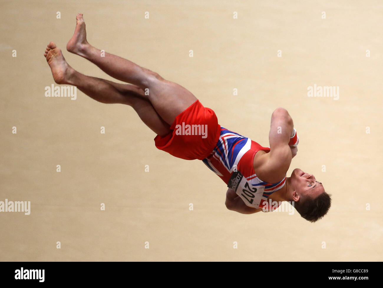 Great Britain's Brinn Bevan competes on the Floor Exercise during day ...
