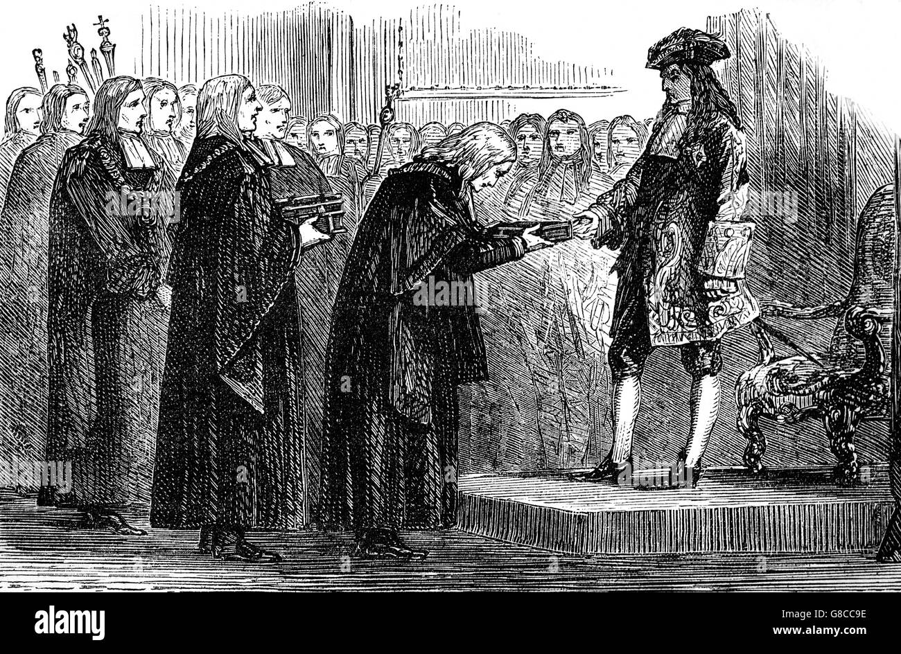 A presentation to William III (1650 – 1702), King of England, Ireland ...