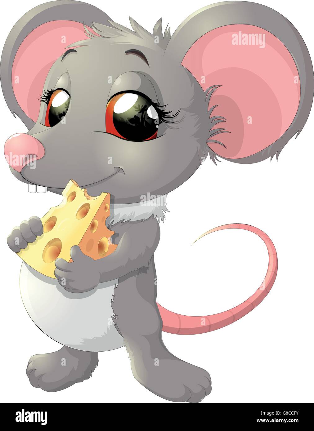 Cute Mouse With Cheese