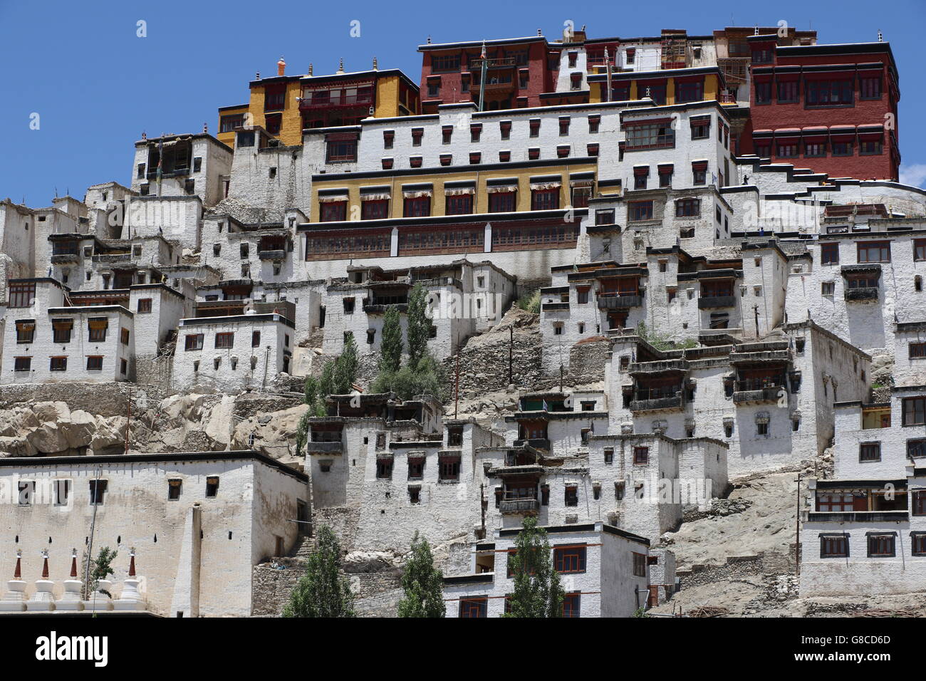 Thiksay Tibetan Buddhist monastery, Leh Stock Photo - Alamy