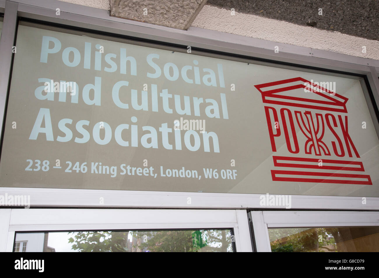 Polish Social and Cultural Association sign Stock Photo - Alamy