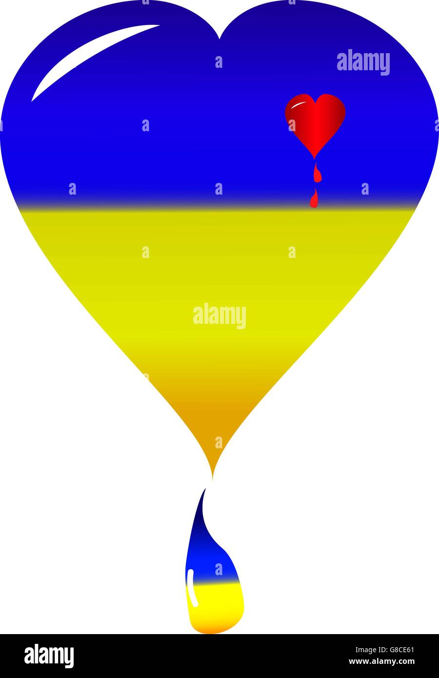 Ukraine heart vector flag nacional Stock Vector Image & Art - Alamy