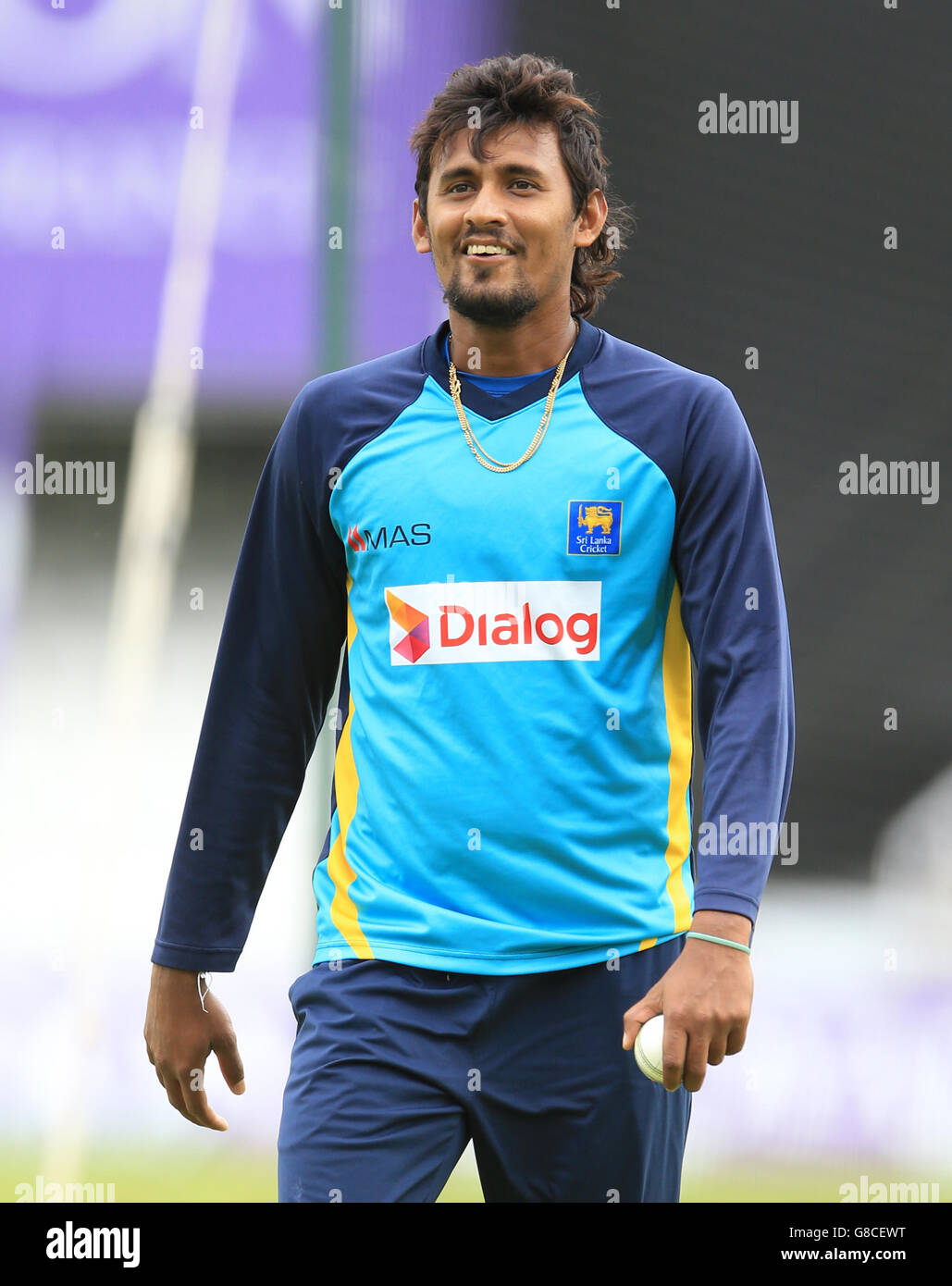 Sri Lanka's Suranga Lakmal during a nets session at the Kia Oval ...