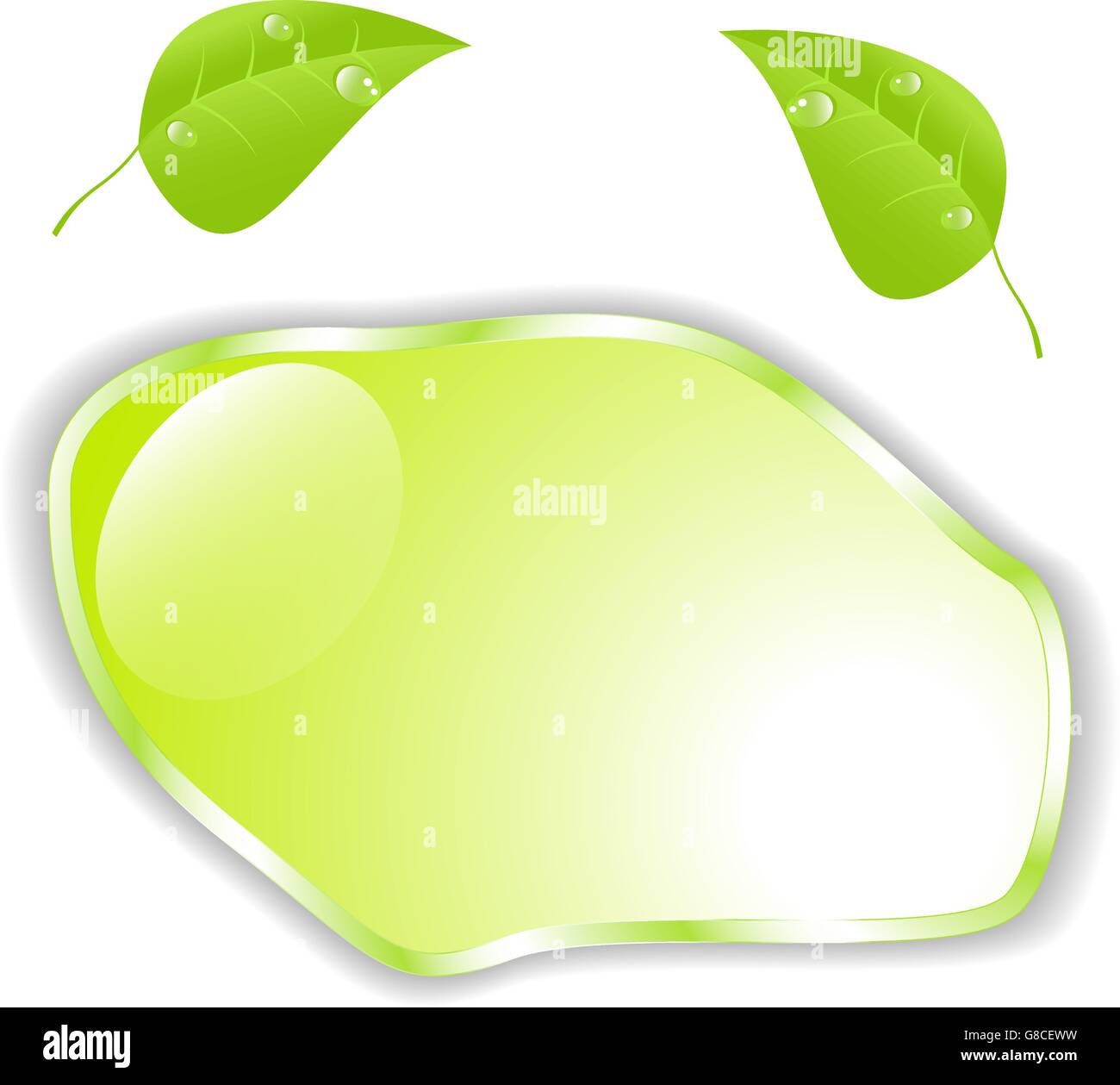 Green leaf with space for text. Vector Stock Vector Image & Art - Alamy