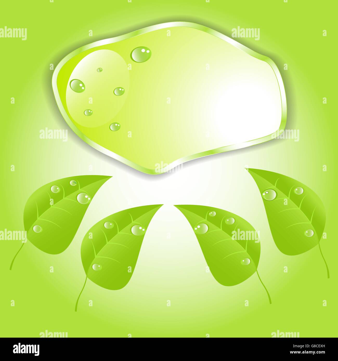 Green leaf with space for text. Vector Stock Vector Image & Art - Alamy