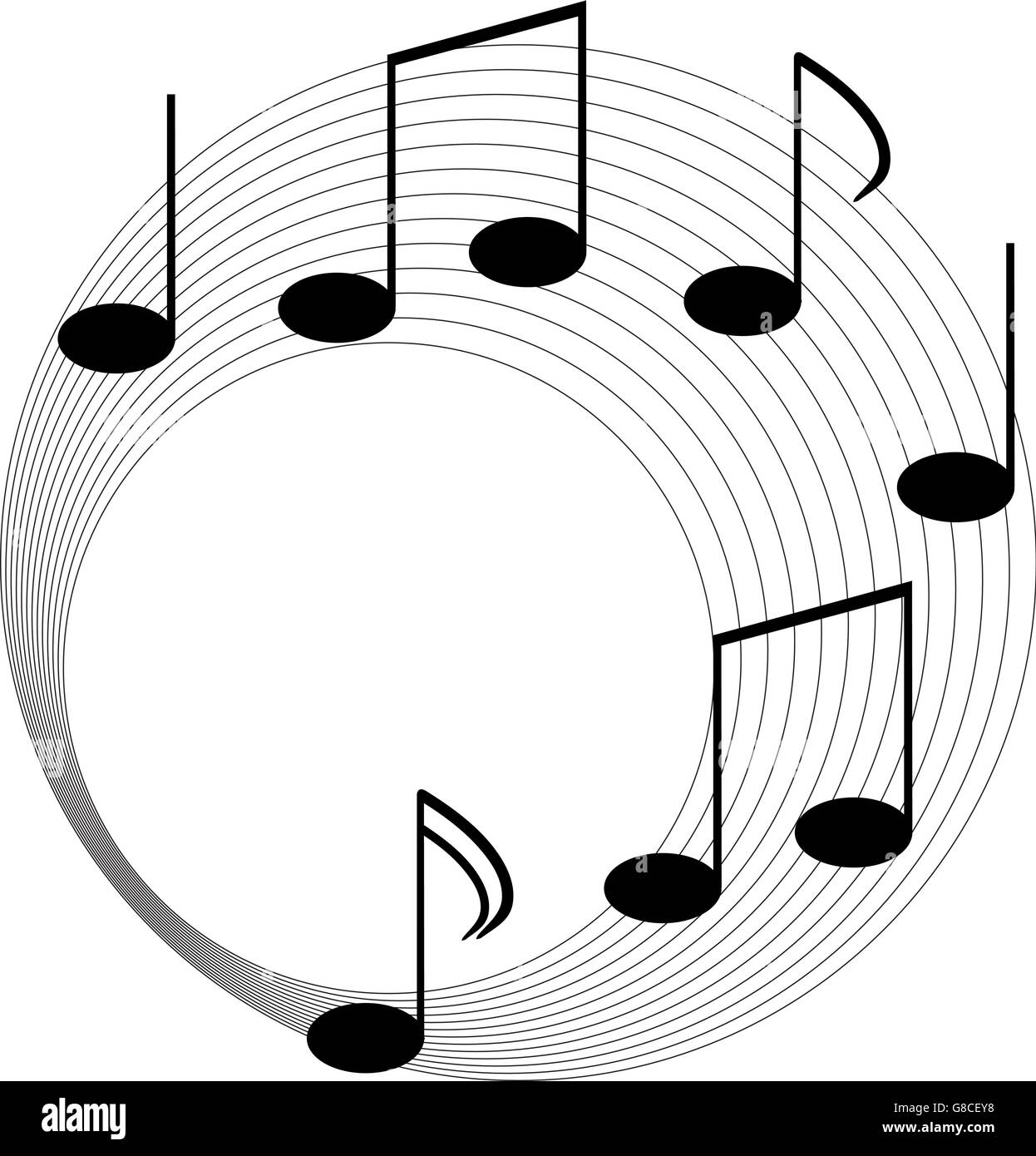 Music elements with flat design, Vector illustration Stock Vector Image ...