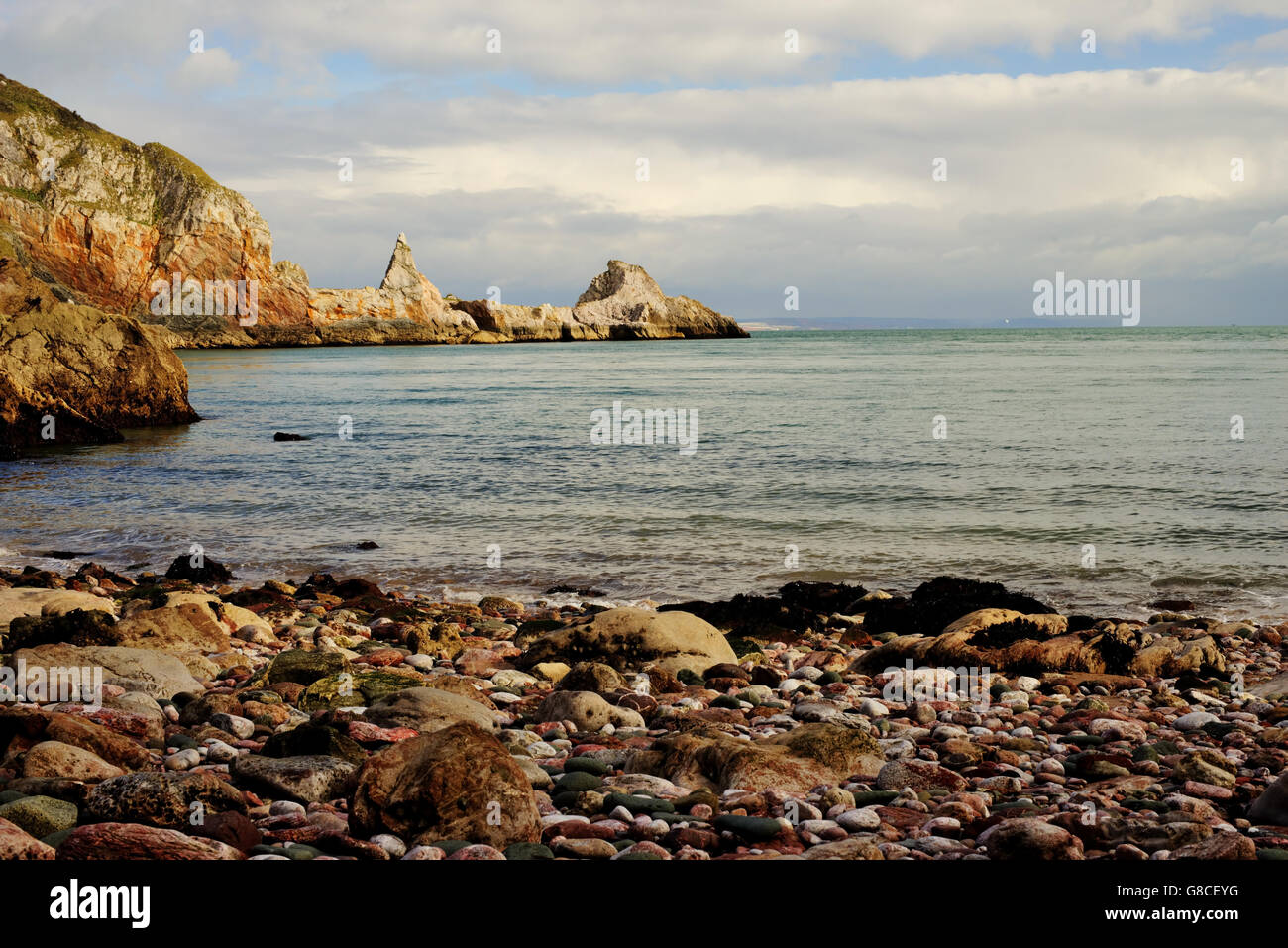 Long Quarry Point at Anstey's Cove, Torquay, Devon Stock Photo - Alamy