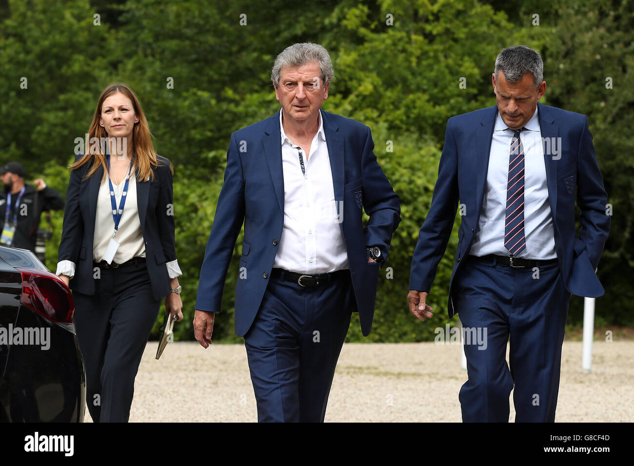 England (L-R) Director of Communications Amanda Docherty, manager Roy ...
