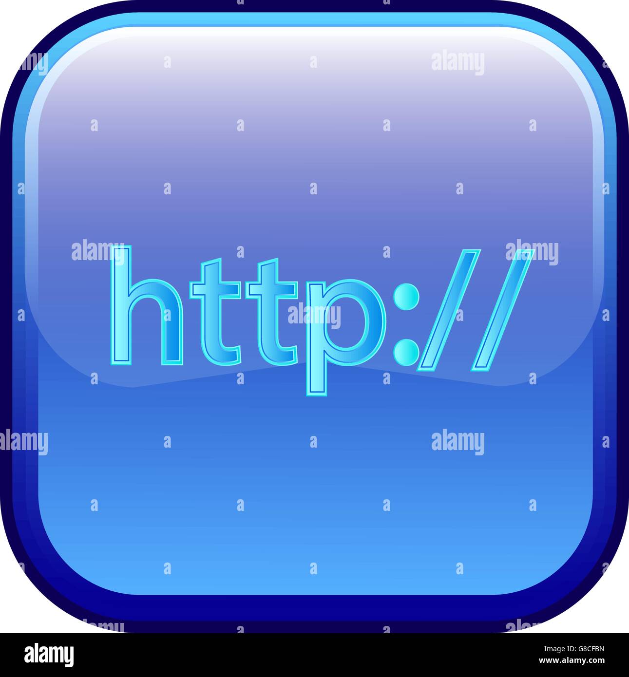 Big blue button labeled "http Stock Vector Image & Art - Alamy