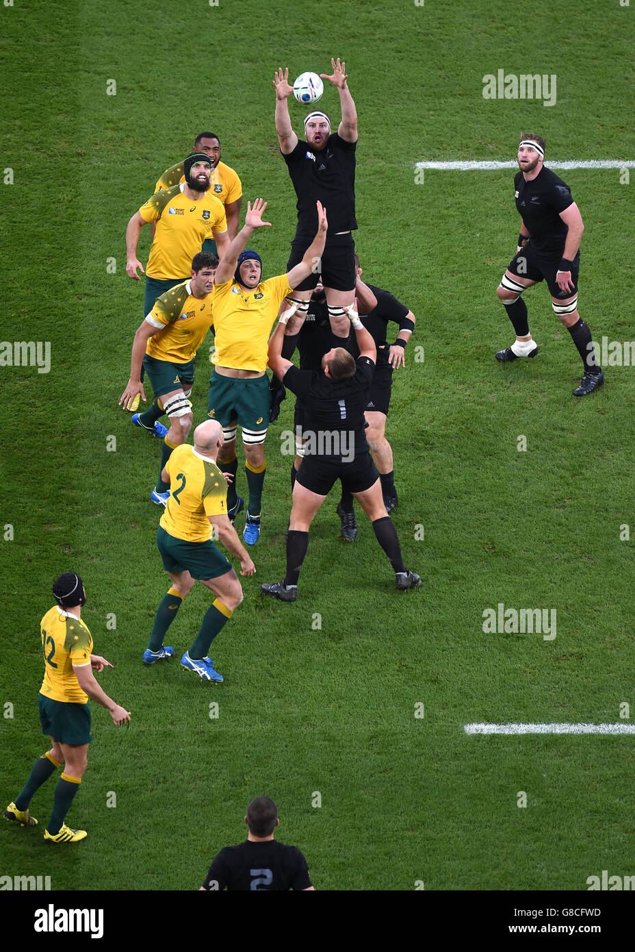 New zealands brodie retallick during the rugby world cup hi-res stock ...