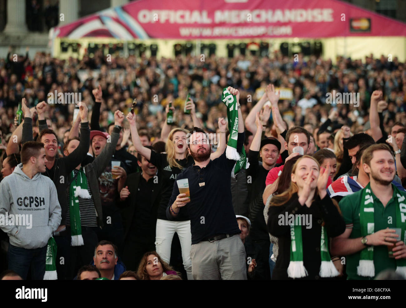Trafalgar square fanzone hi-res stock photography and images - Alamy
