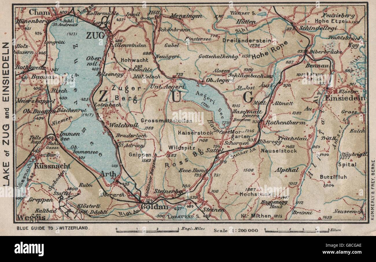 Map of zug hi-res stock photography and images - Alamy