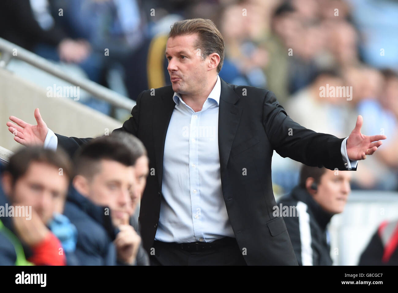 Peterborough United manager Graham Westley on the touchline Stock Photo ...
