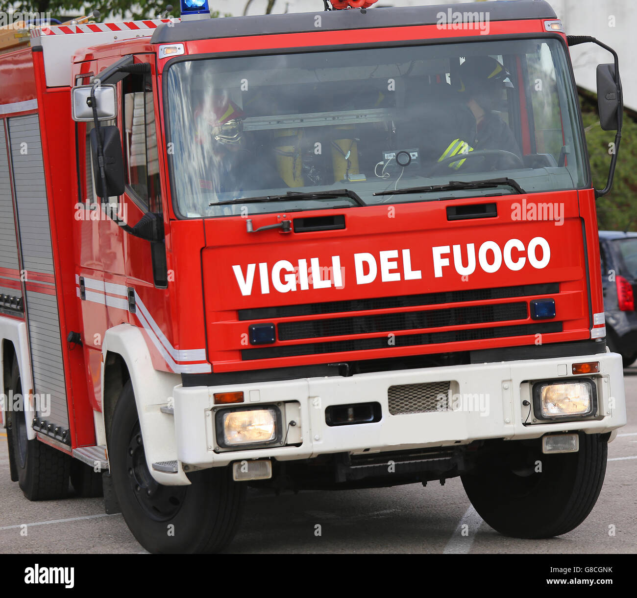 fast truck fire truck fire department on the road Stock Photo - Alamy