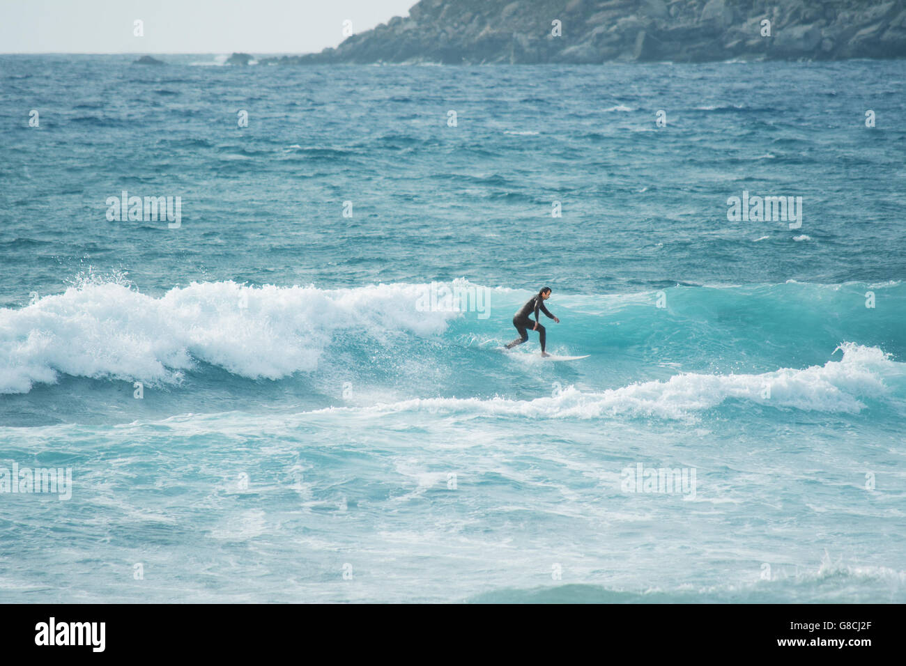 surfer with shortboard in Sardinia Stock Photo - Alamy