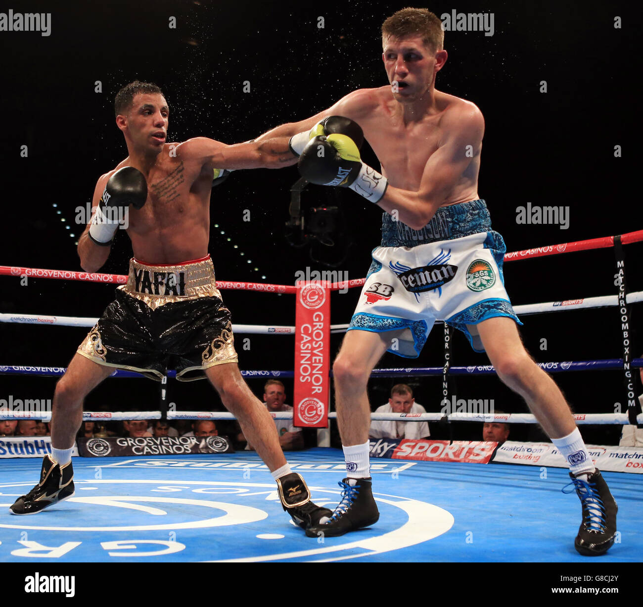 Kal Yafai (left) and Jason Cunningham during their British Super ...
