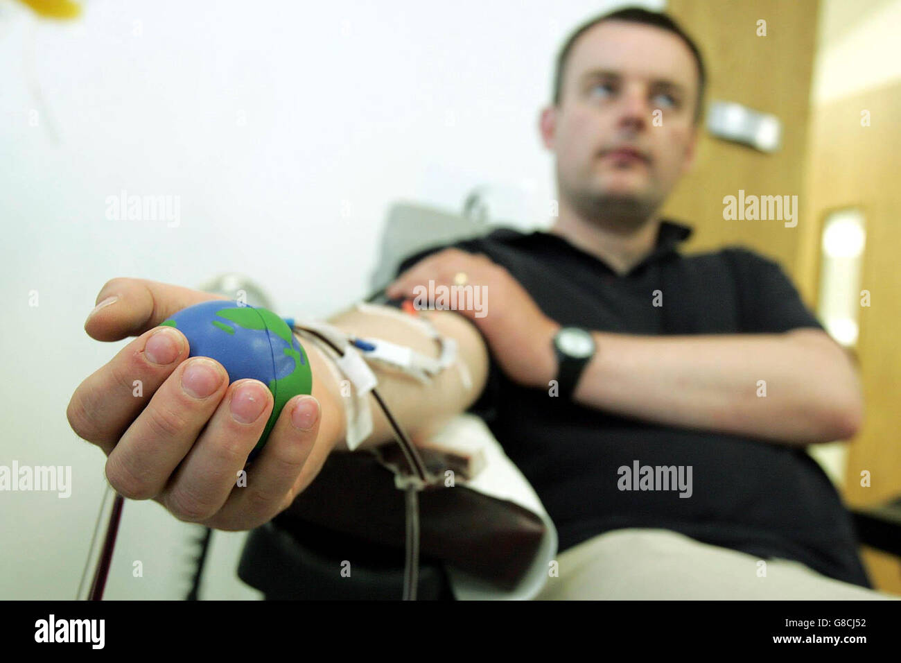 Billy Dennigan from Longford, gives blood in the Irish Blood ...