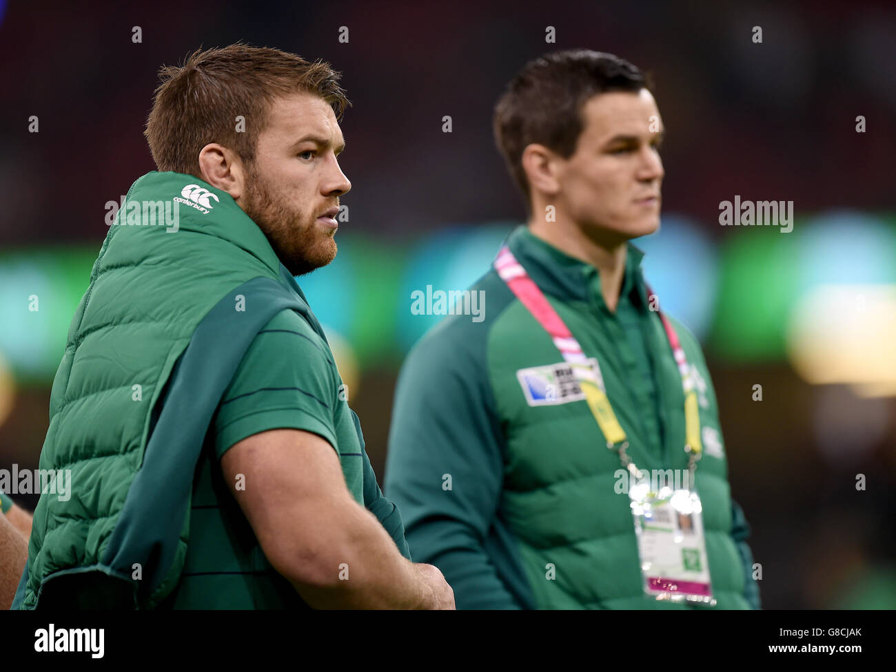 Ireland's Sean O'Brien (left) and Jonathan Sexton before the Rugby ...