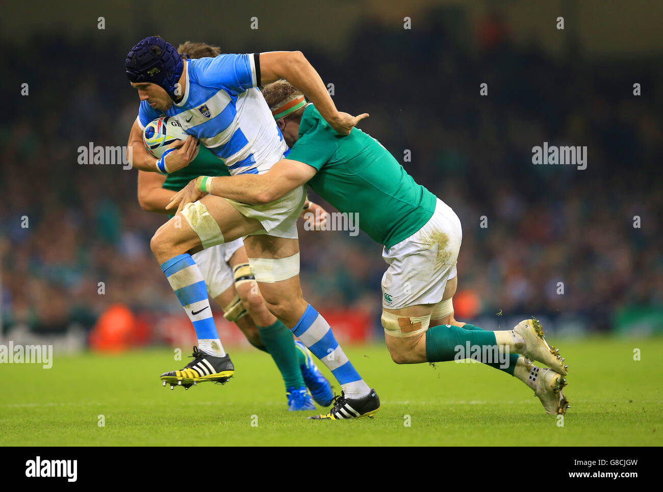 Argentina's Guido Petti Pagadizabal is tackled by Ireland's Jamie ...