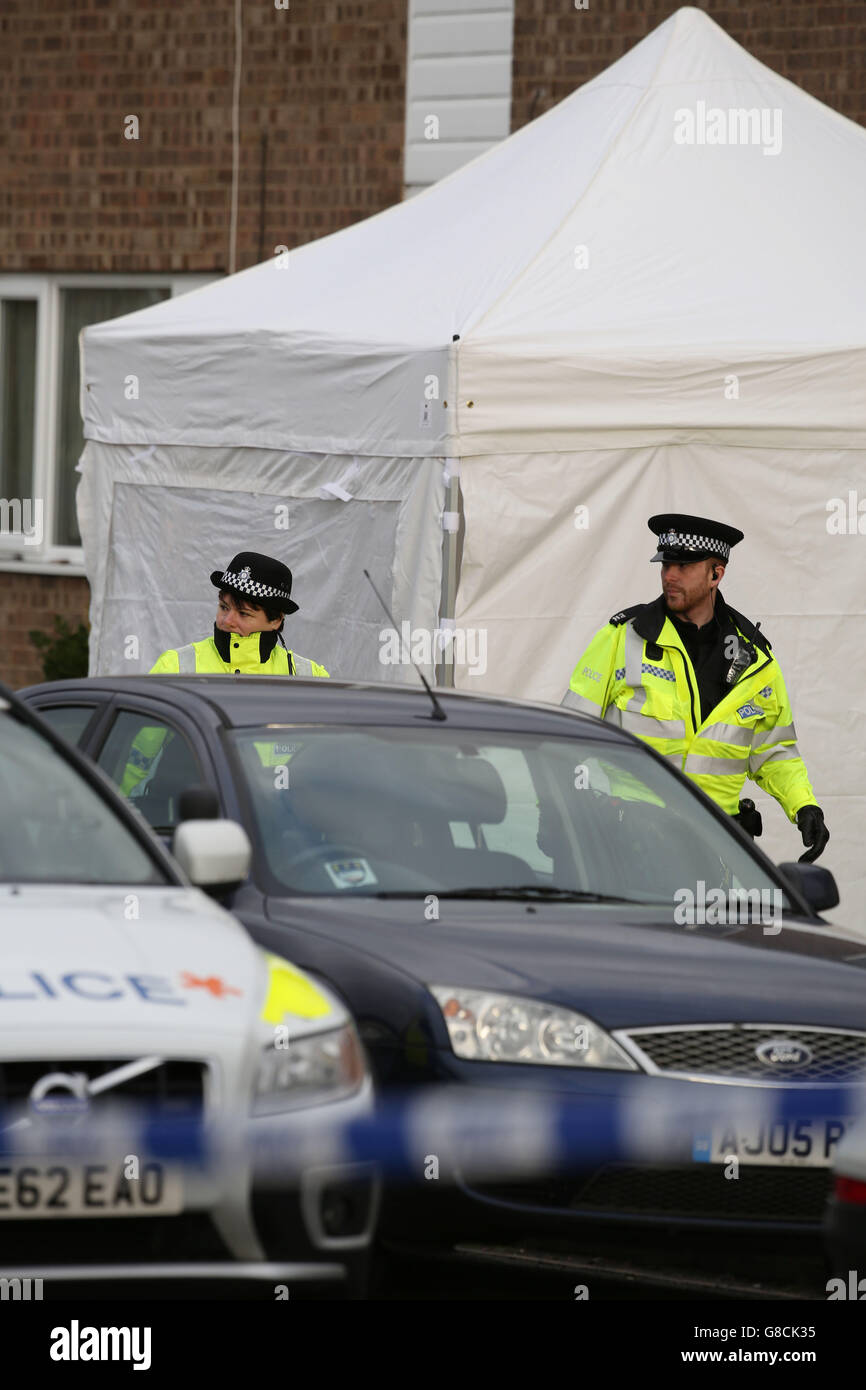 Police stand-off shooting Stock Photo - Alamy